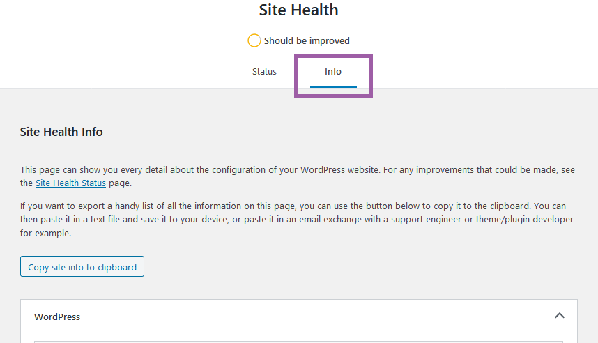 What is WordPress Site Health? - Bright Space Creative